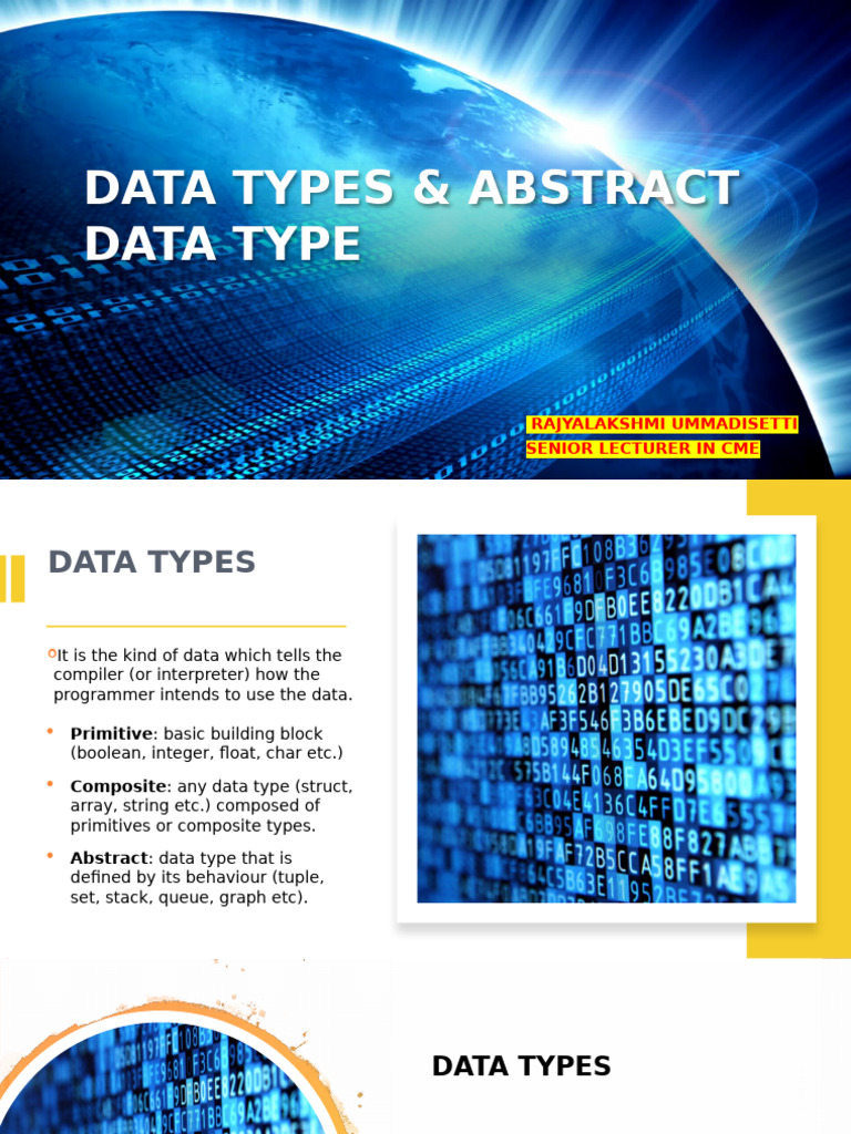 Data Types & Abstract Data Type | PDF | Data Type | Algorithms Data Types & Abstract Data Type | PDF | Data Type | Algorithms