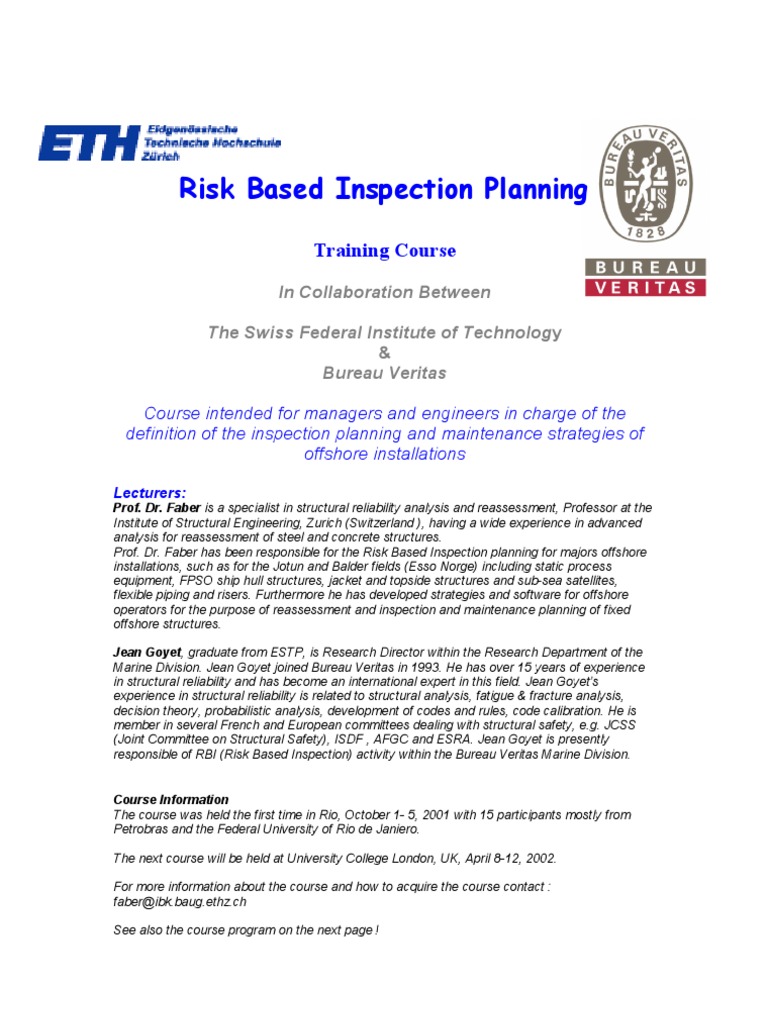 RBI Course | PDF | Reliability Engineering | Fatigue (Material)