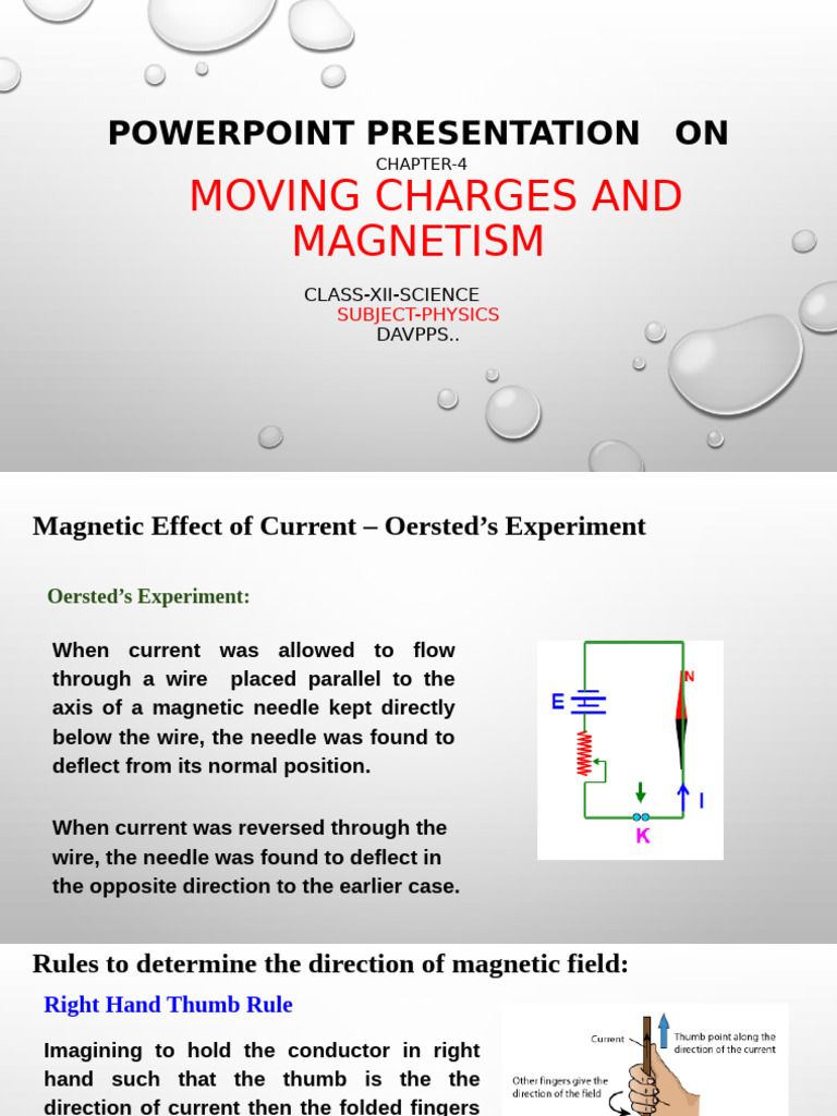Class Xii Physics PPT CH-4 | PDF | Magnetic Field | Materials Science