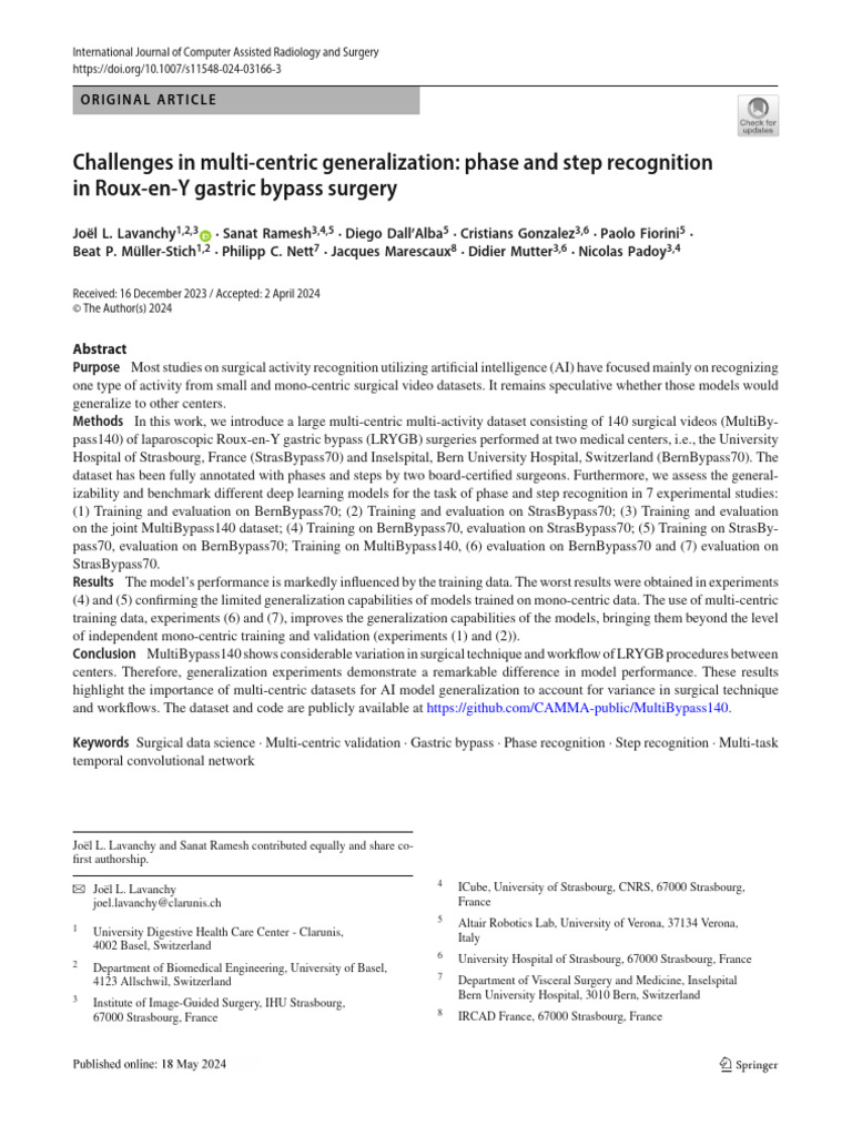 Challenges in Multi Centric Generalization 1716109136 | PDF | Surgery | Artificial Intelligence