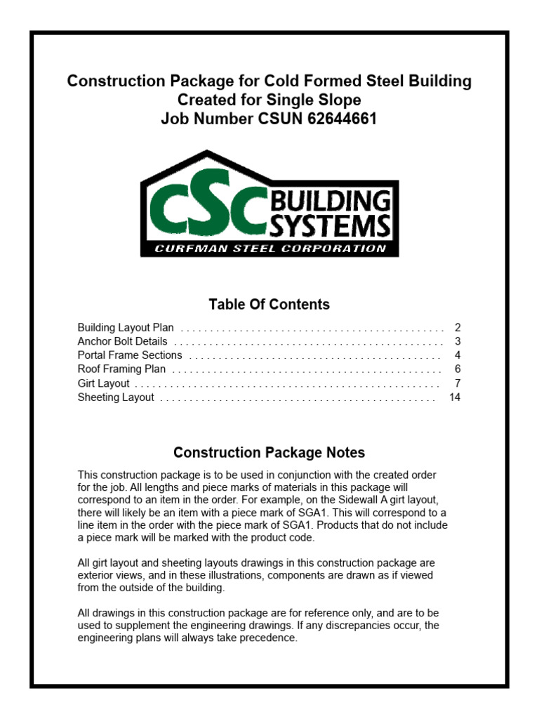 CSC TH1616 Construction Package | PDF | Building Technology ...