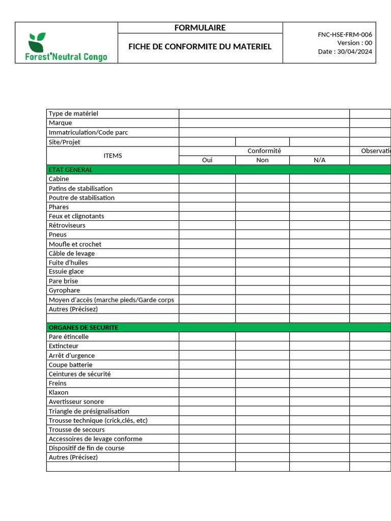 Hse Fiche Confirmite | PDF