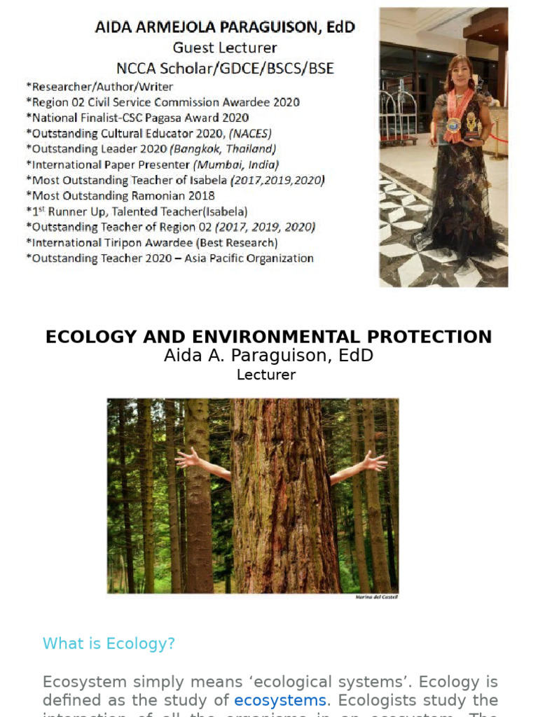 1st Mod Ecology and Environment Protection | PDF | Ecosystem | Ecology