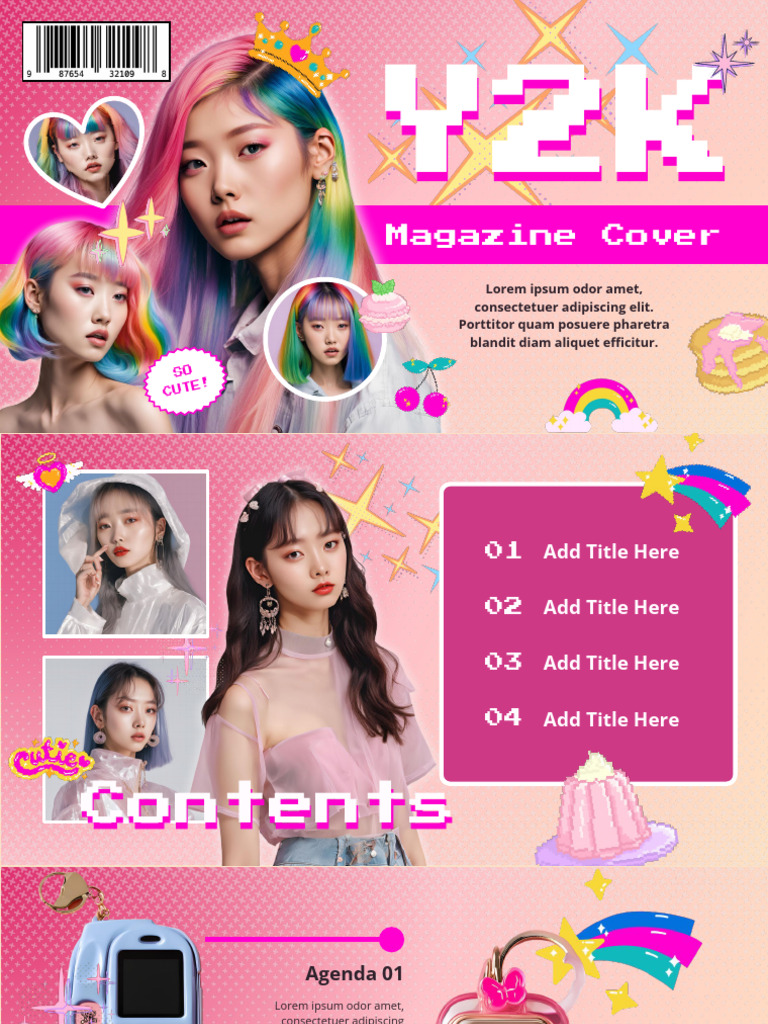 Y2K Magazine Cover Background | PDF