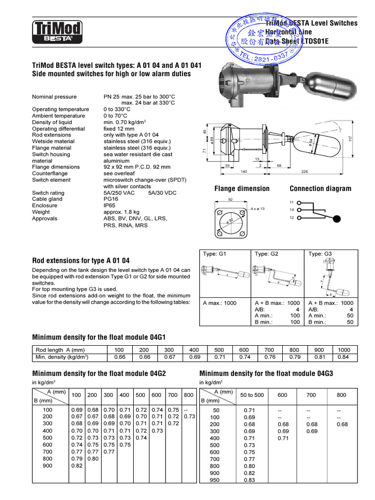 Level Switch | PDF | Switch | Actuator