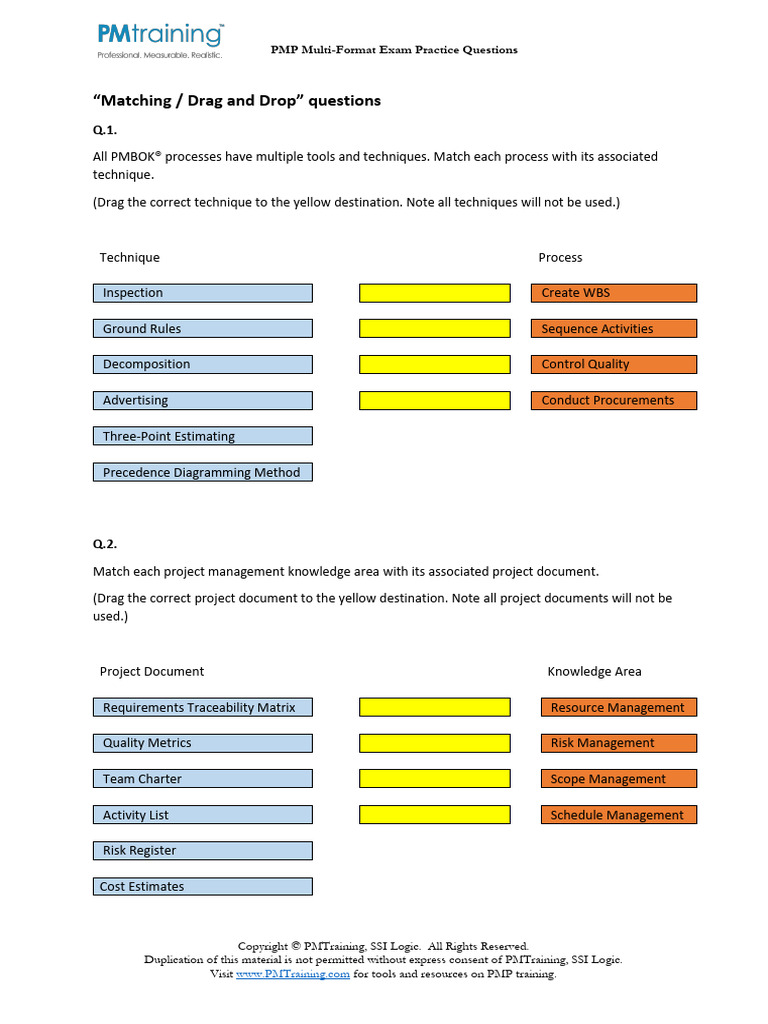 PMTraining - 2021 PMP Multi-Modal Questions | PDF | Scrum (Software ...