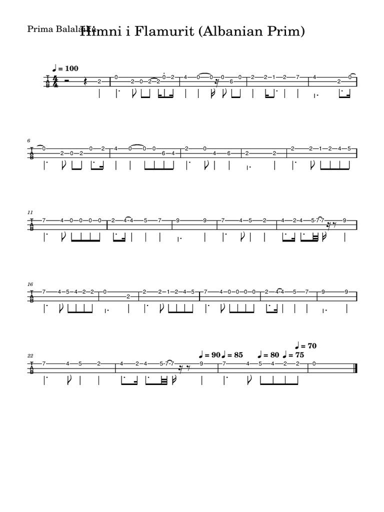 Himni I Flamurit Ciprian Porumbescu National Anthem of The Republic of ...