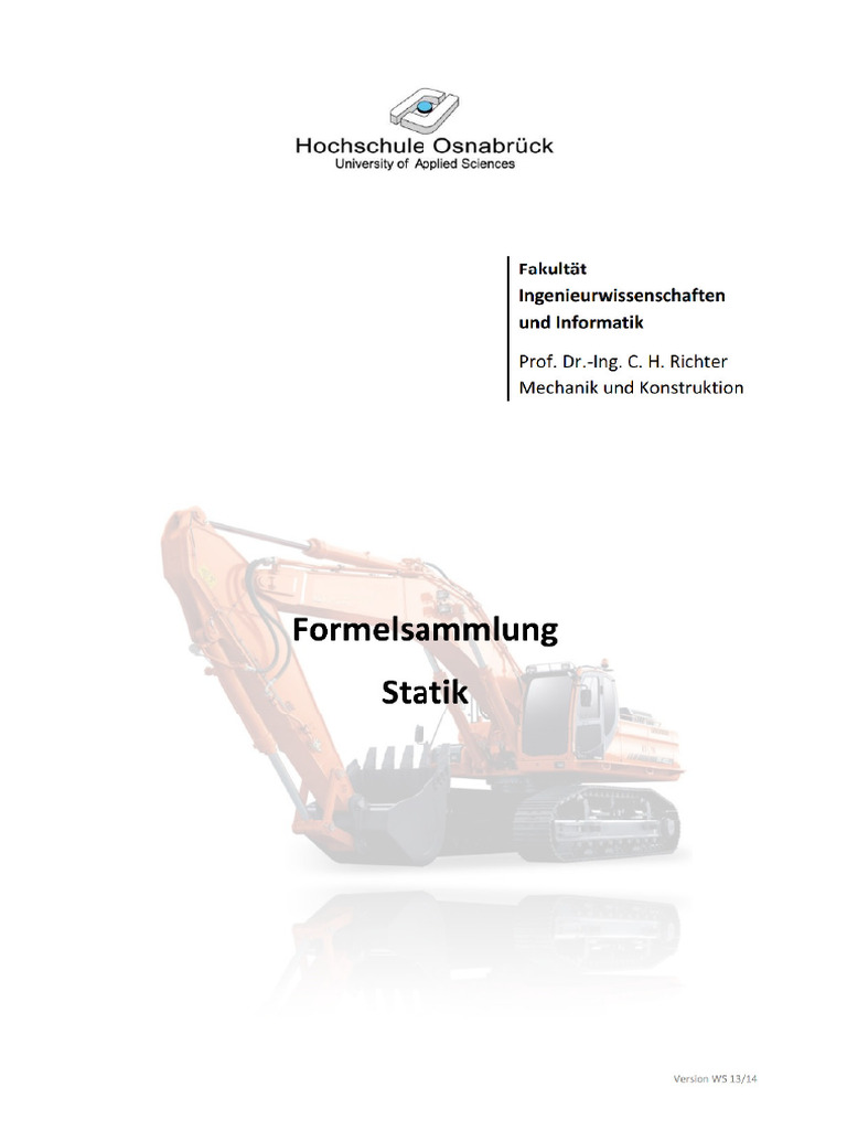 Formelsammlung Statik | PDF