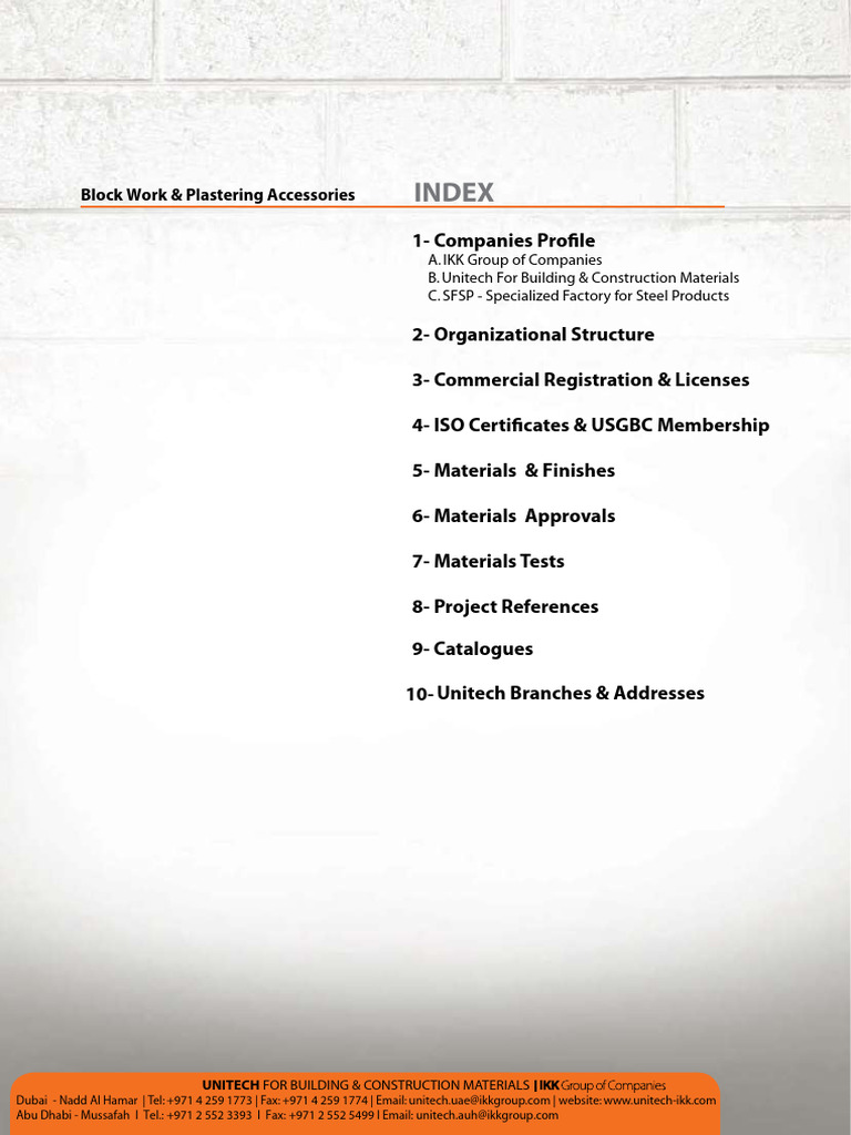 BLOCK & PLASTER Submittal - Compressed | PDF | Dubai | Stainless Steel