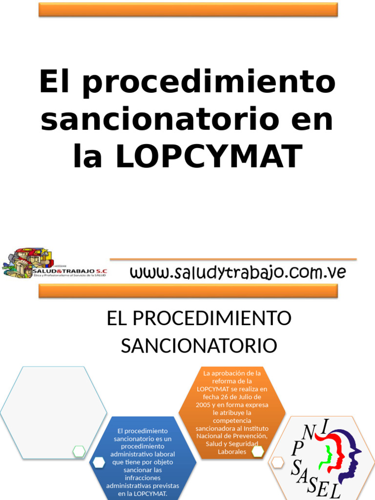 El Procedimiento Sancionatorio en La LOPCYMAT | PDF | Multa (pena)