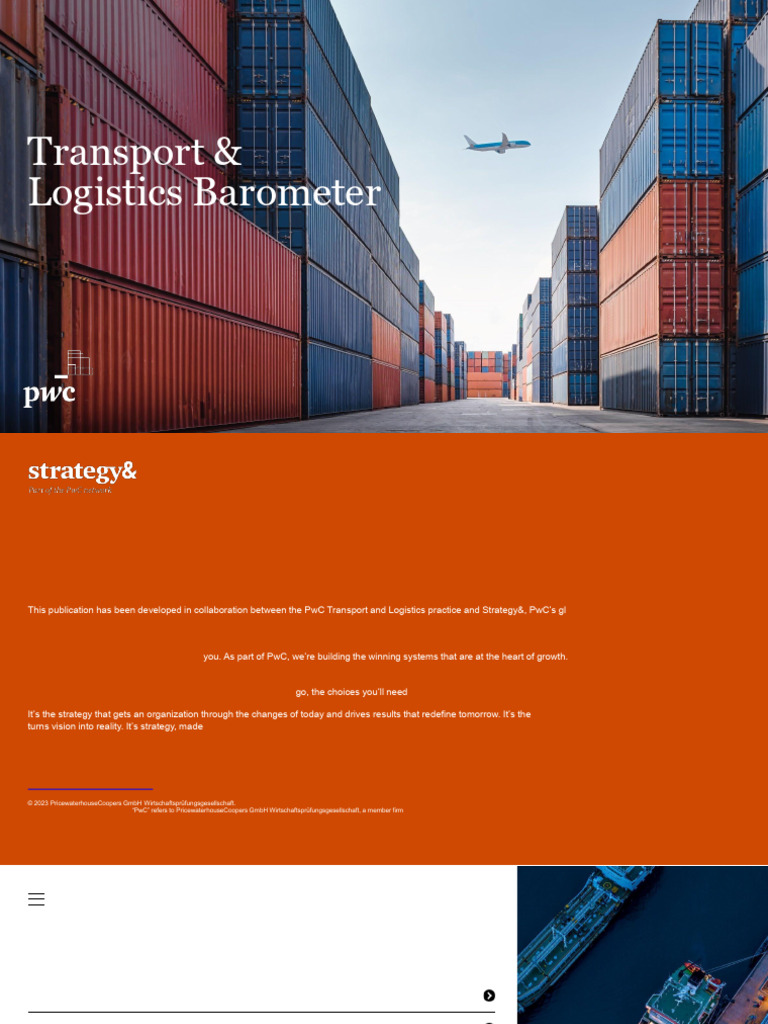 En PWC Transport and Logistics Barometer h2 2022 | PDF | Cost Of Living ...