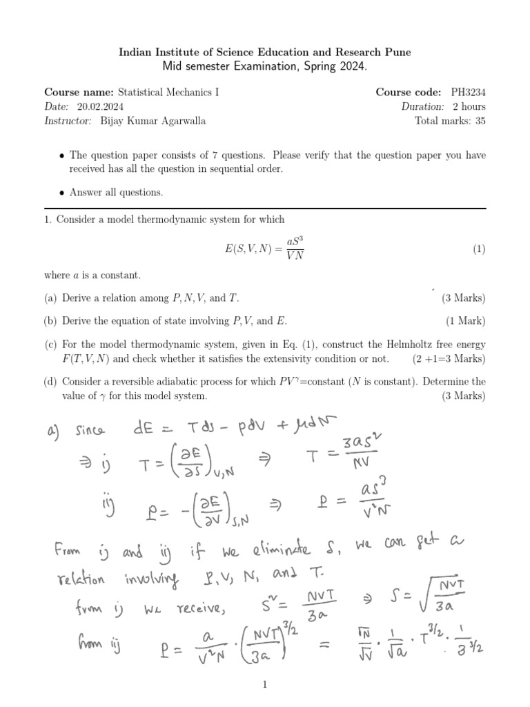 Midterm 2024 Sol | PDF | Normal Distribution | Physics