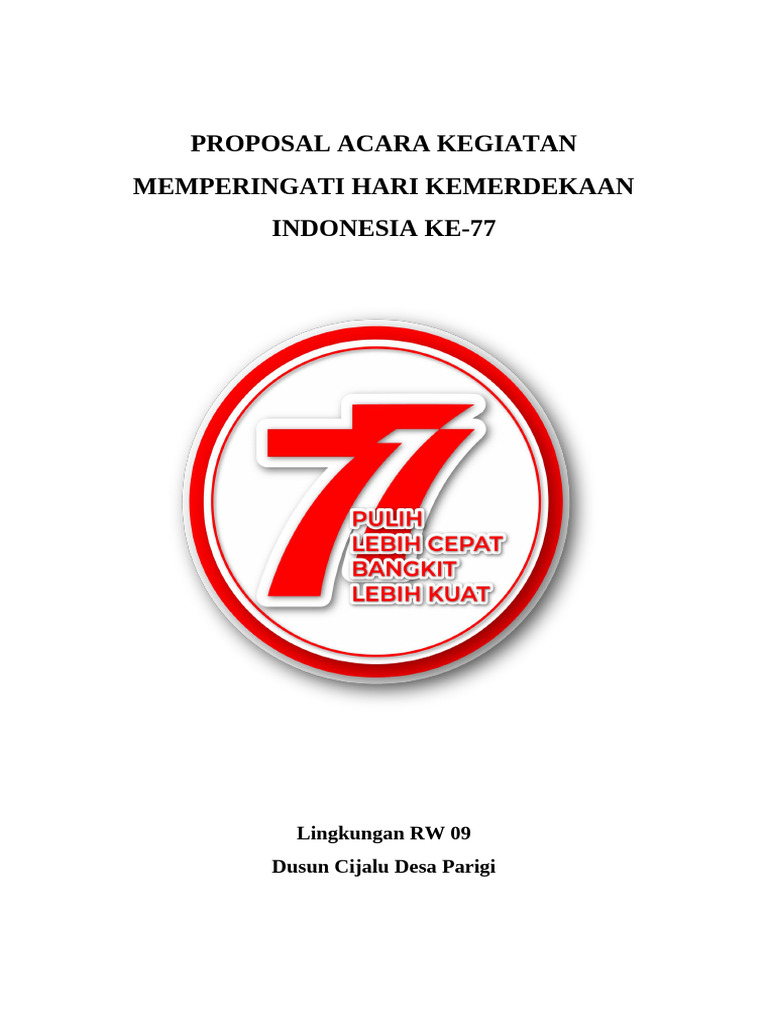 contoh proposal lomba 17 agustus 2 | PDF