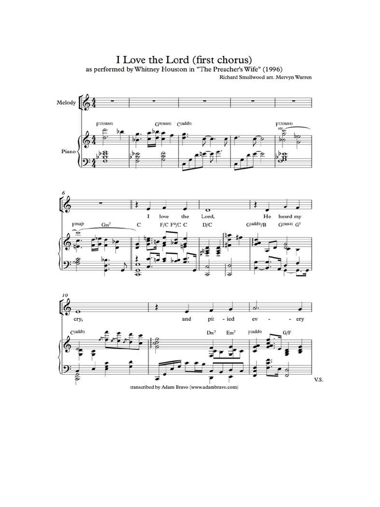 I Love The Lord | PDF
