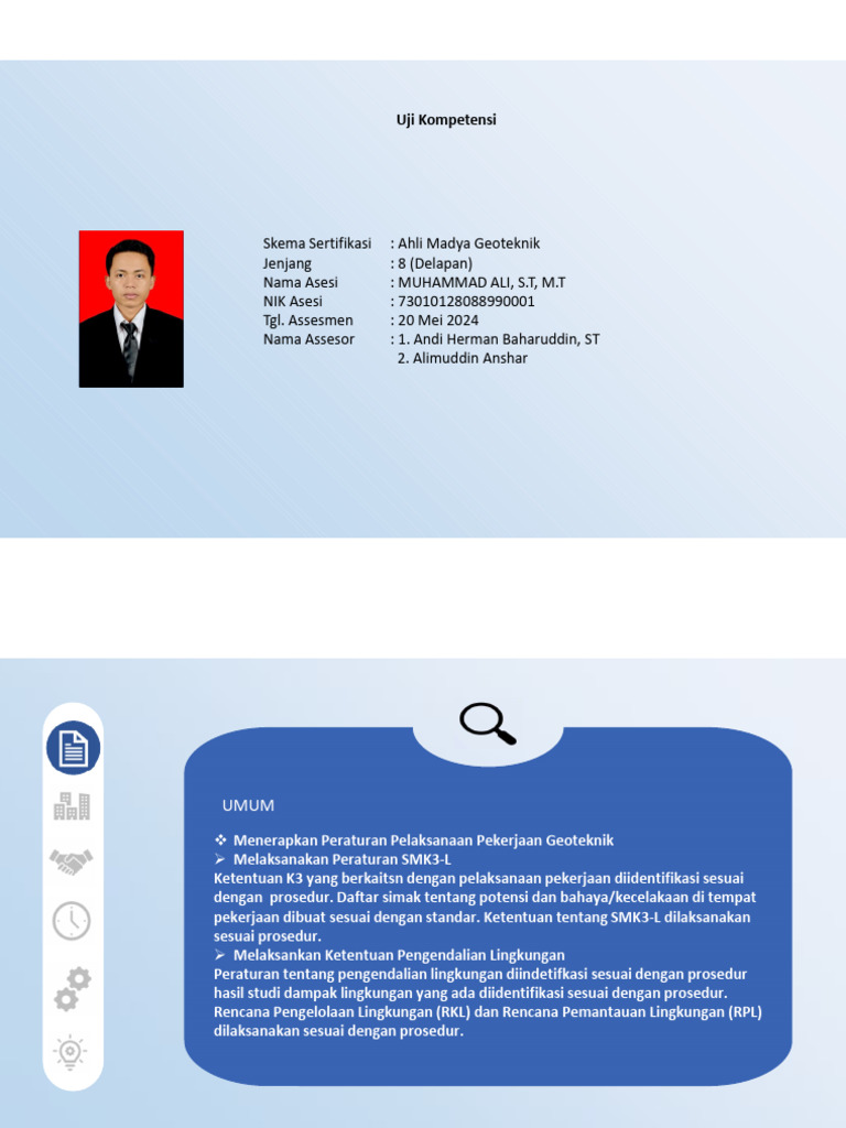 PPT-Muhammad Ali - Ahli Madya Geoteknik | PDF