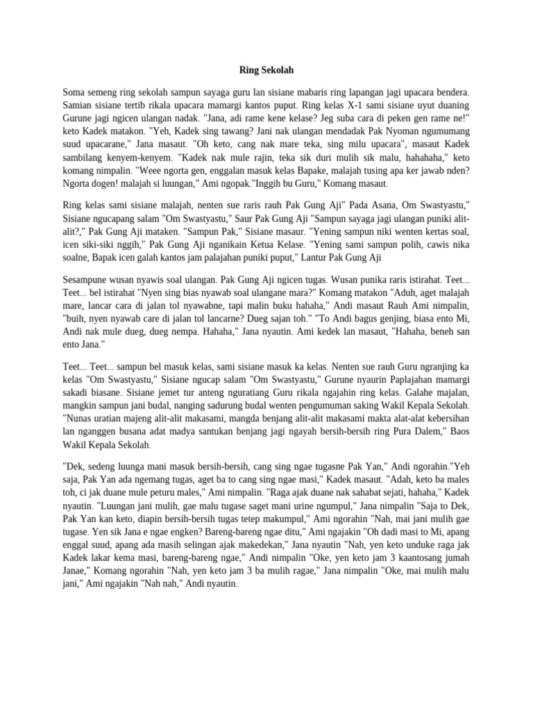 Ring Sekolah | PDF