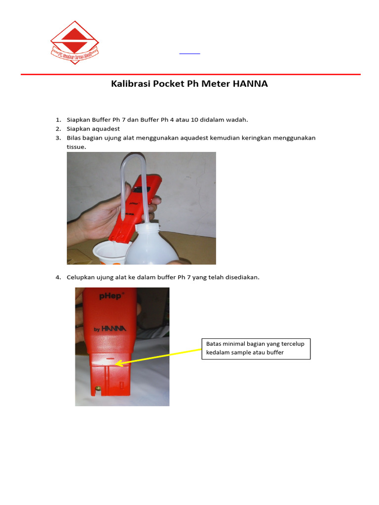 Kalibrasi Pocket PH Meter HANNA | PDF