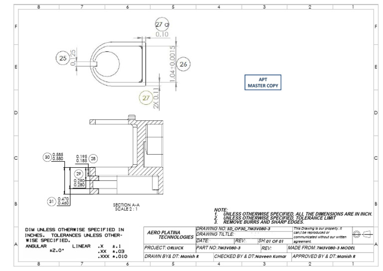 Vertical Restraint Head Drawing | PDF