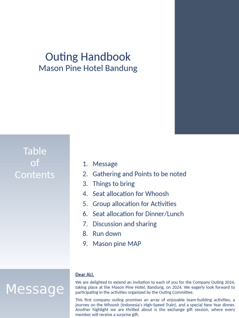 Outing Handbook | PDF
