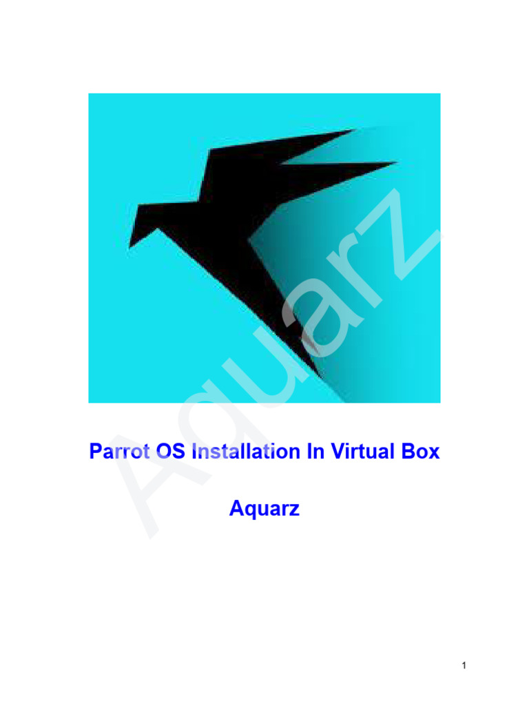 Parrot OS in VirtualBox, Aquarz | PDF | Home & Garden | Computers