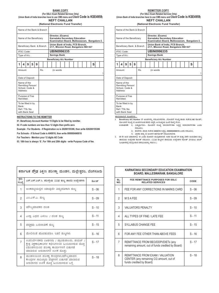 Revised Neft Challan | PDF | Banks | Banking Technology