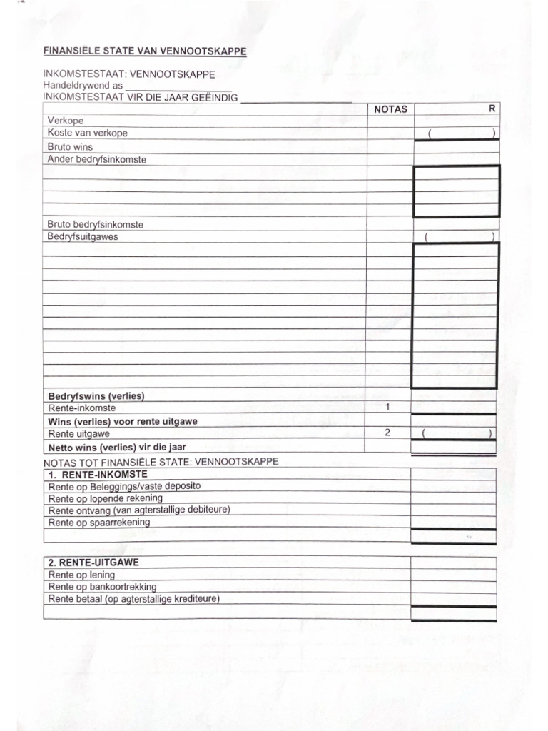 Finansiële Staat | PDF
