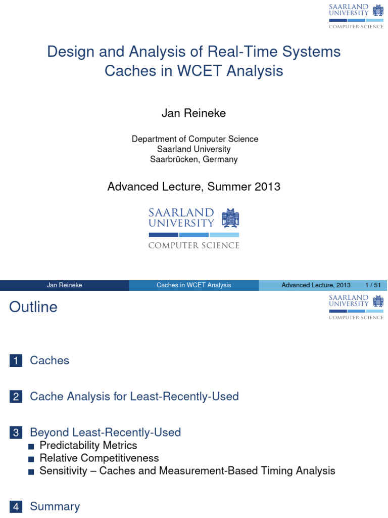 Static Cache Analysis | PDF | Cpu Cache | Cache (Computing)
