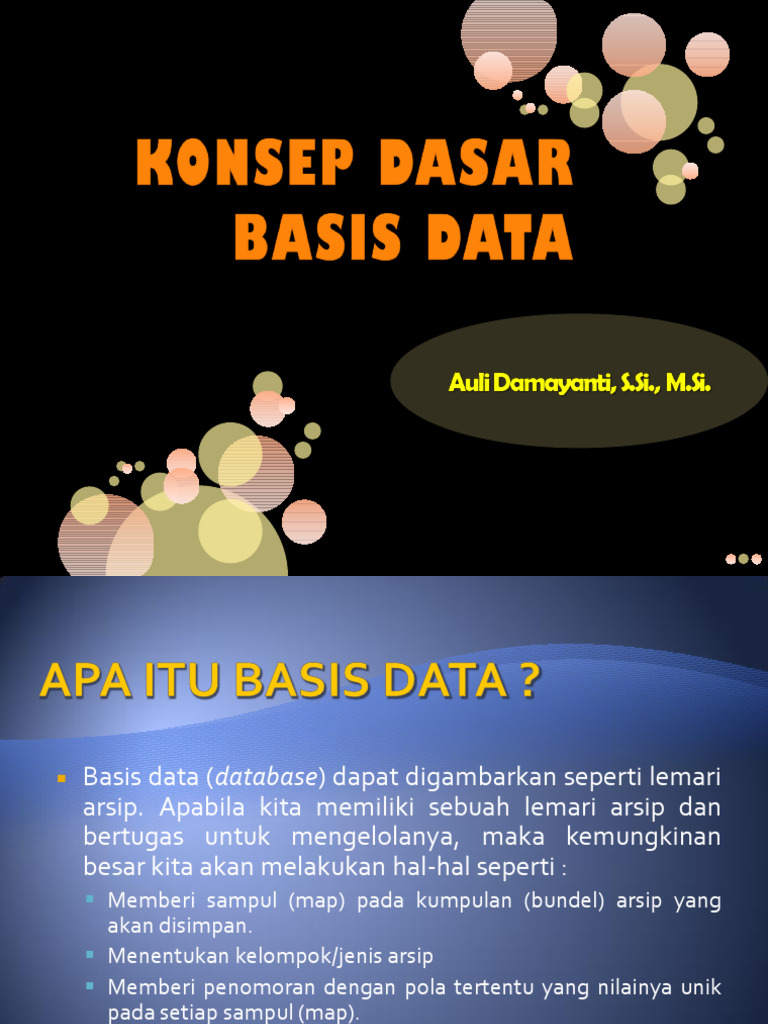 Konsep Dasar Basis Data (Tm1) | PDF | Komputer