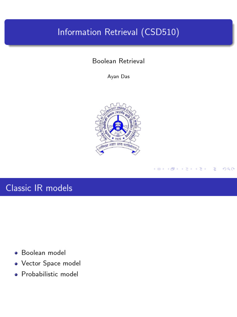 Lec2 BooleanRetrieval 1 | PDF | Information Retrieval