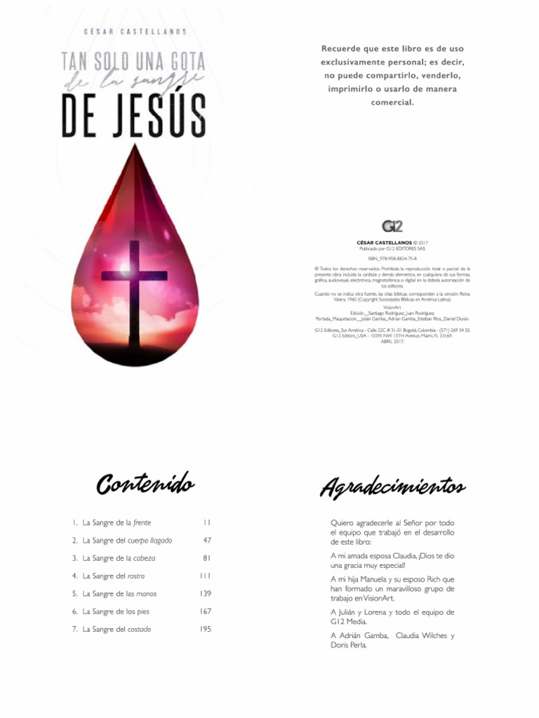 Tan Solo Una Gota de La Sangre de Jesús | PDF