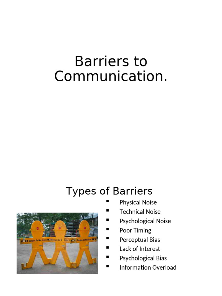 Types of Communication Barriers | PDF | Communication | Bias