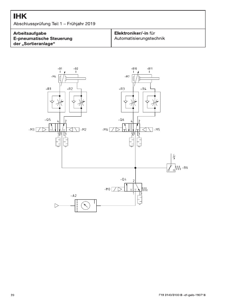 Esquema Neumático - Pneumatisches Diagramm | PDF