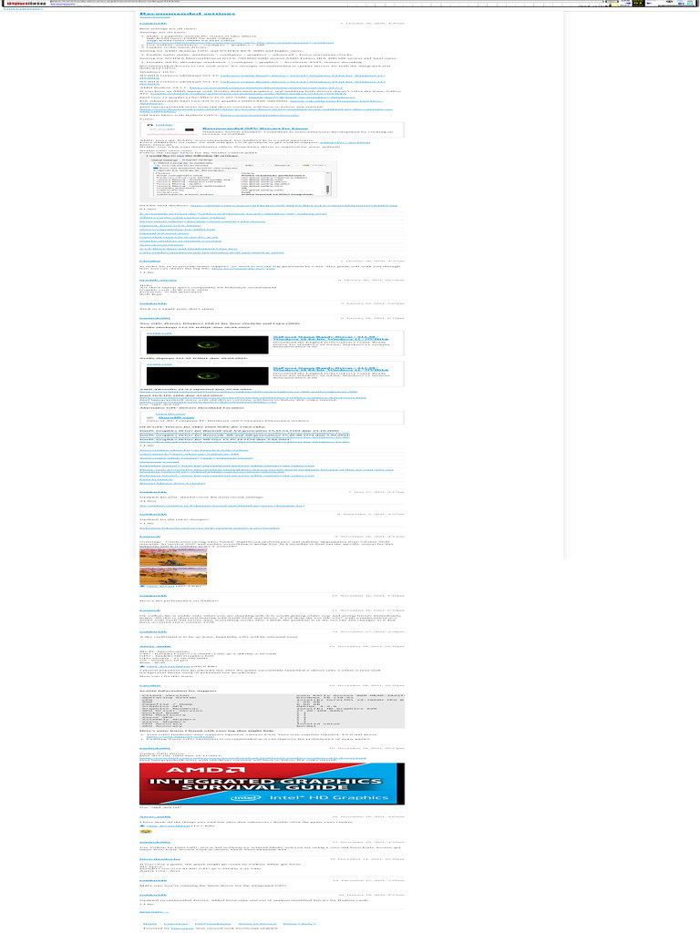 Recommended Settings and Drivers | PDF | Graphics Processing Unit | Computer Science