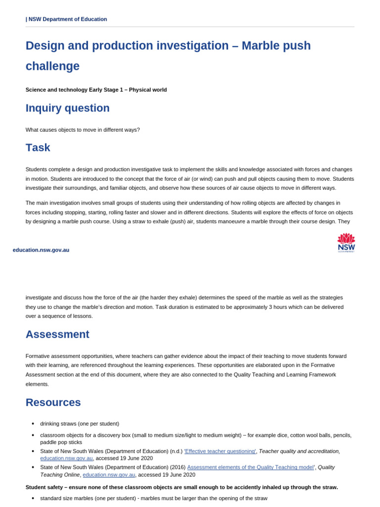 Science and Technology Es1 Design and Production Investigation | PDF ...