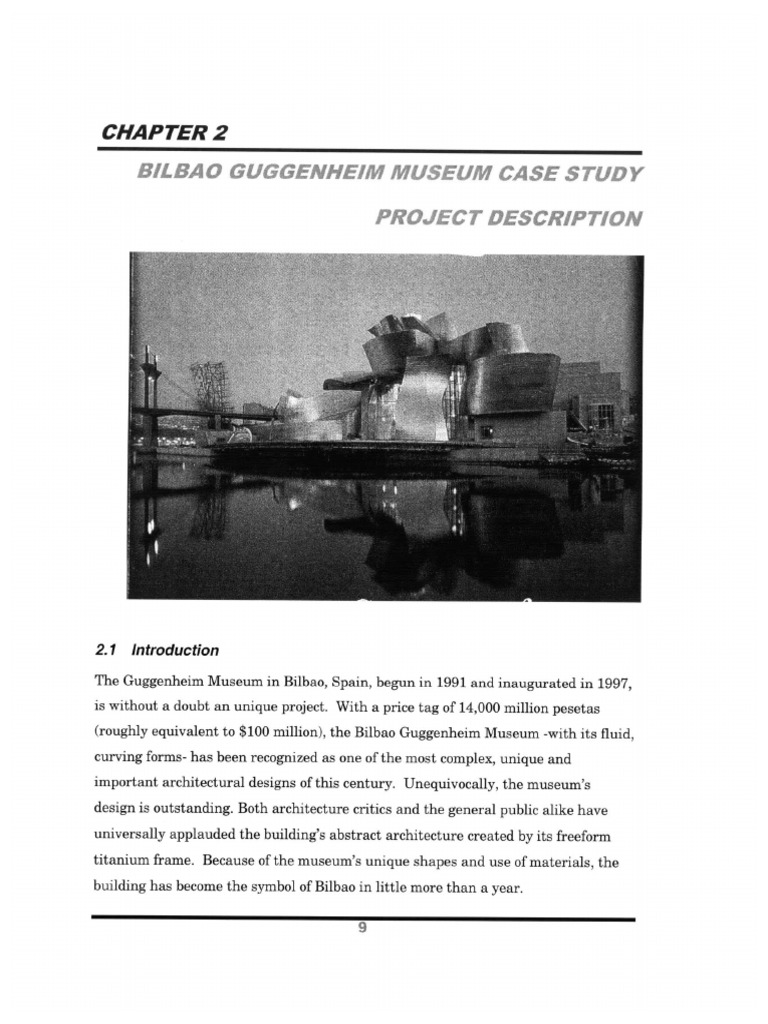 Bilbao Guggenheim Museum Case Study | PDF | Museum | Geometry