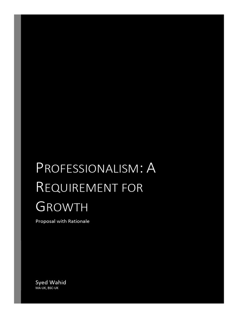 Training On Professionalism - Syed Wahid Waheed | PDF | Learning | Concept