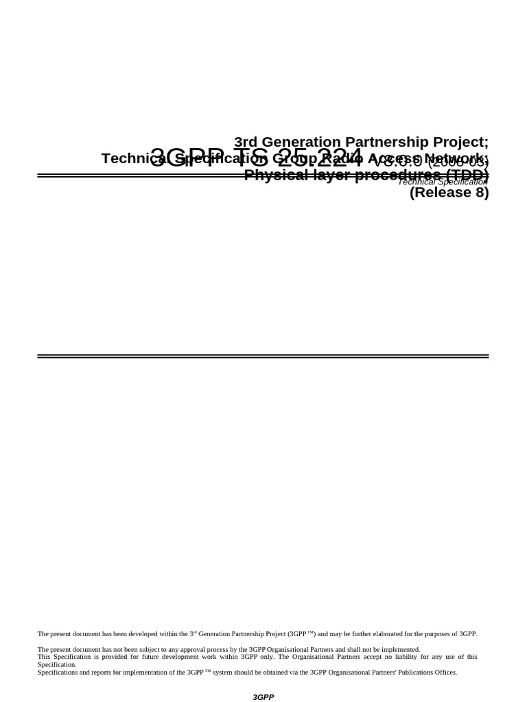 3GPP TS 25.224: 3rd Generation Partnership Project Technical Specification Group Radio Access ...