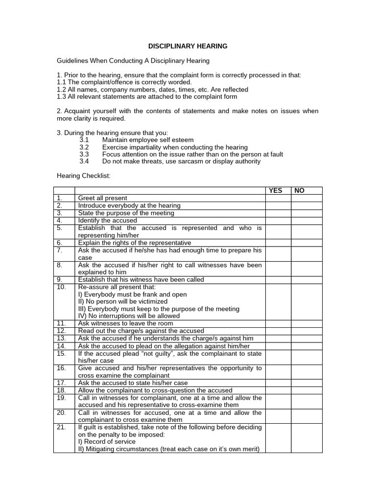 Disciplinary Hearing Guidelines | PDF | Crimes | Crime & Violence