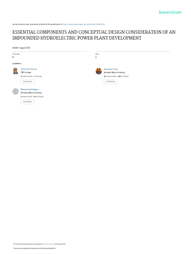 Essential Components and Conceptual Design Consideration of An ...