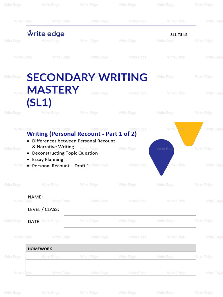Personal Recount Writing Guide Part 1 | PDF