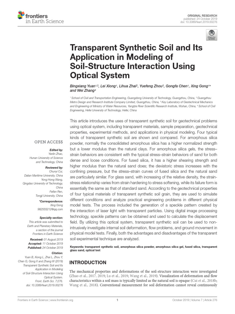 Application Transparent Soil | PDF | Geotechnical Engineering | Silicon ...