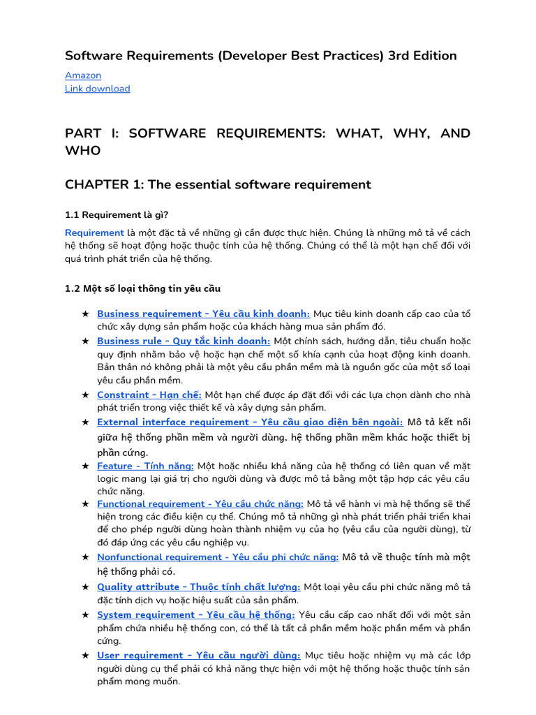 Software Requirements (Developer Best Practices) | PDF