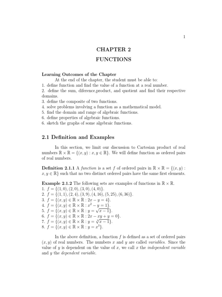 Chapter 2 | PDF | Function (Mathematics) | Mathematics