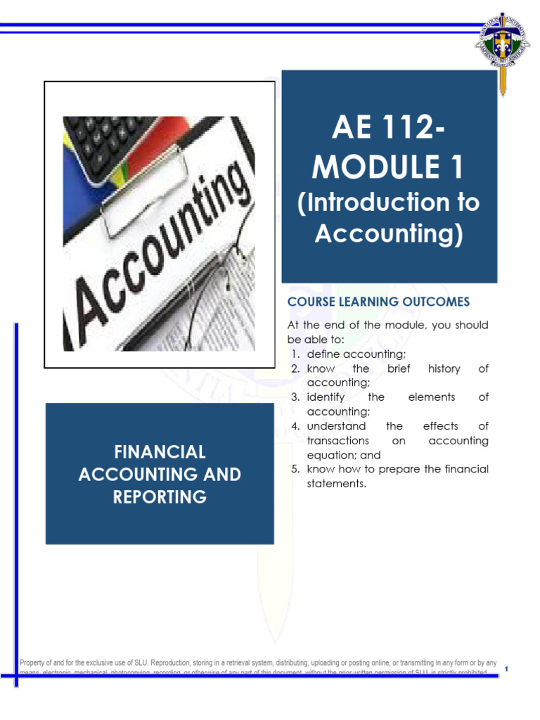 Introduction to Financial Accounting | PDF | Debits And Credits ...