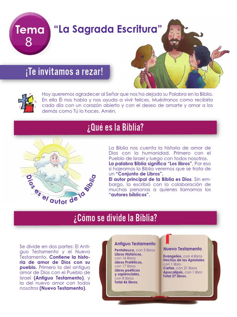 Tema 8 La Biblia, El Antiguo Testamento | PDF | Biblia | Evangelios