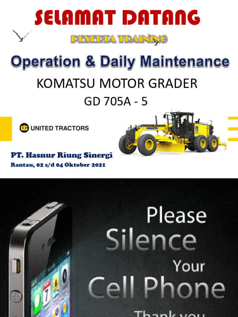Komatsu Grader Training Guide | PDF | Clutch | Tractor