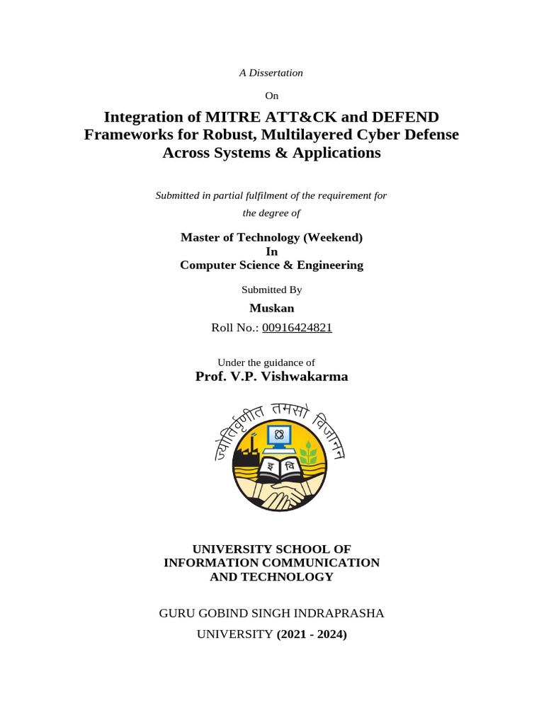 Mtech Dissertation | PDF | Computer Security | Security