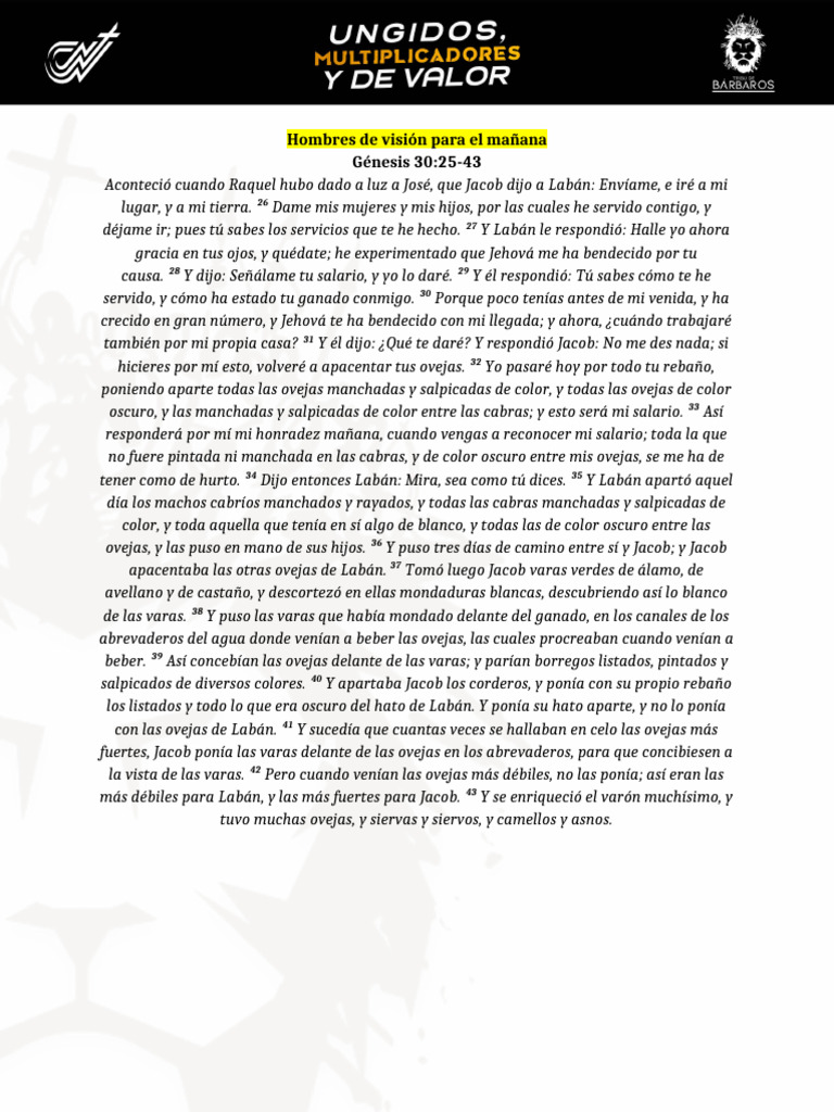 Hombres de Visión y Éxito Futuro | PDF | Jacob | Gente de la Torá