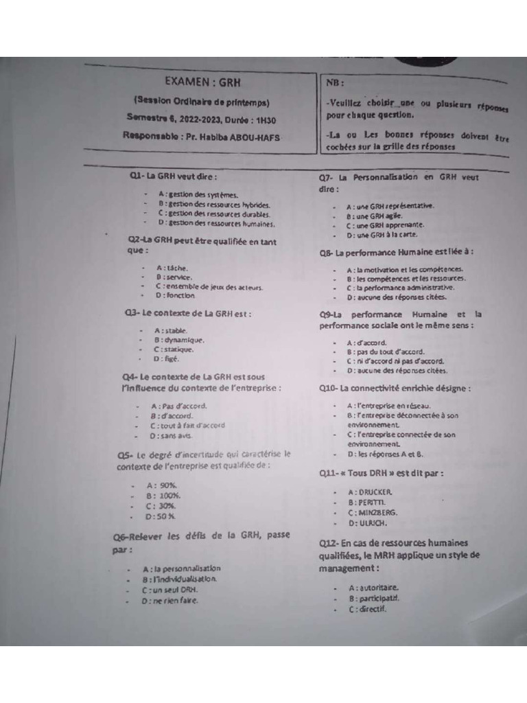 GRH Normal 2022 2023 | PDF