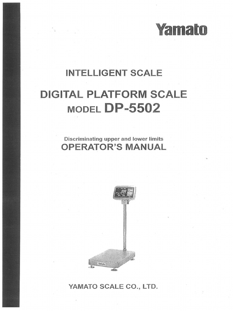 Platform Scale Model DP-5502 | PDF